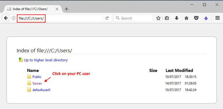 Browse your Desktop files of Windows pc through browser