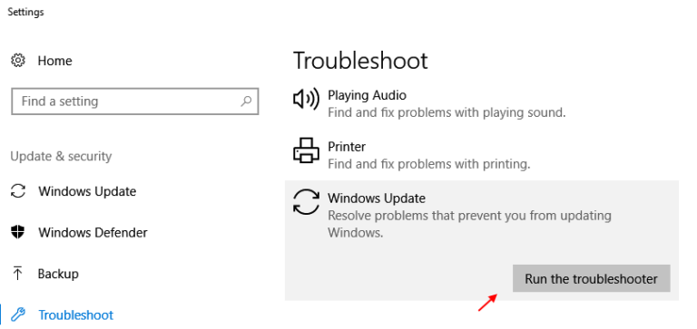 Windows 10 update troubleshooter to fix Update problems