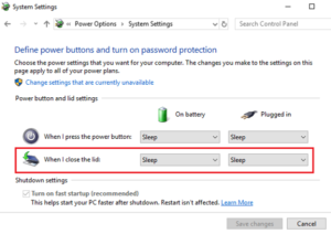 How to change Close lid action on Windows 10 / 11 laptop