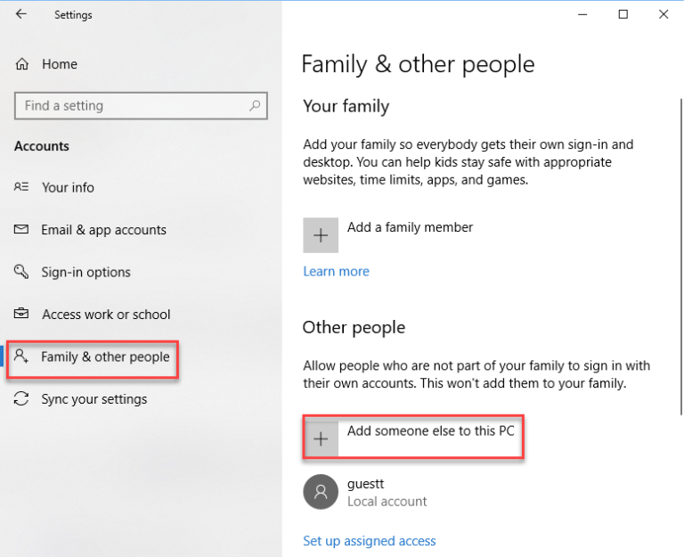 How to Create a New Local User Account in Windows 10