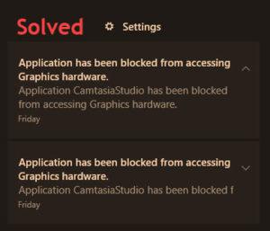 Fix Application has been blocked from accessing graphics hardware in ...