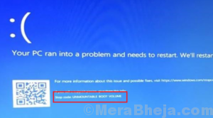 Fix UNMOUNTABLE_BOOT_VOLUME Windows 10 Blue Screen Error