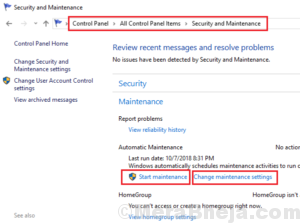 Fix Windows is unable to run Automatic Maintenance