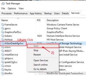 Fix- Intel Rapid Storage Technology (RST) Service is not working