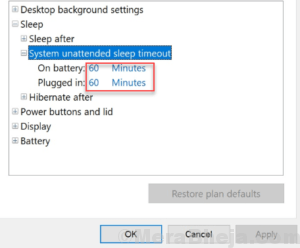 Fix Windows 10 Going to sleep after few minutes of inactivity