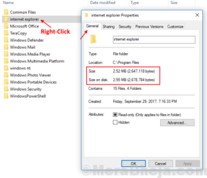 How to check use of disk space by Programs/Apps