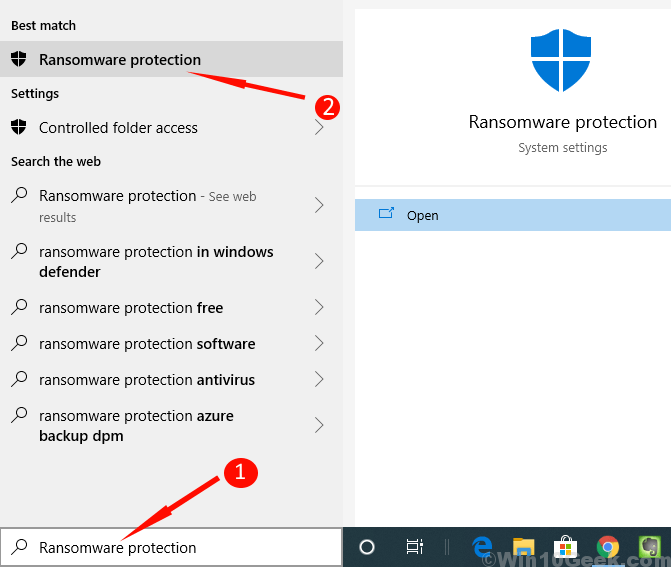 How to Enable Ransomware protection in Windows 10