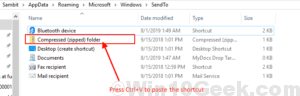 Fix: Restore "Compressed (zipped) folder" option in 'Send to' on Windows 10