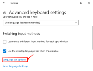 Fix Missing Language bar from Taskbar in Windows 10 / 11