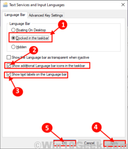 Fix Missing Language bar from Taskbar in Windows 10 / 11