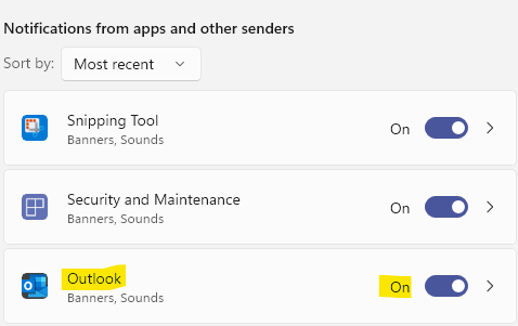 Fix Not getting new email alerts in Outlook on Windows 10 / 11