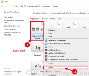 Fix Installed fonts not showing up in font folder on Windows 10 / 11