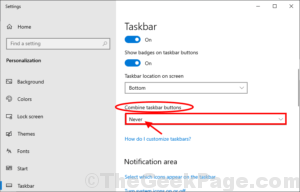 How to show texts beside icons in Taskbar on Windows 10