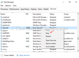 How to Start, Stop or Restart Print Spooler in Windows 10 / 11