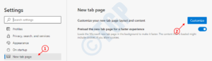 How to change the New Tab Page to blank page in Microsoft Edge