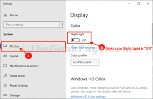 How to solve Yellow tint in Windows 10 screen Issue