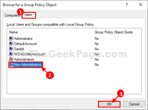 How to apply Group Policy to Non-administrator users only in Windows 10