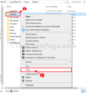 Desktop Location is Unavailable Error in Windows 10 Fix