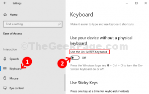 On Screen Keyboard keep popping up In Windows 10