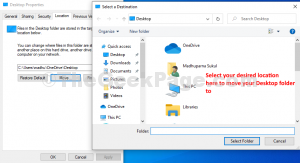 How To Move The Desktop Folder Location In Windows 10/11