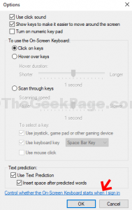 On Screen Keyboard keep popping up In Windows 10