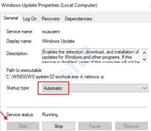 Windows Update Service Keeps Turning Off , Although Set to Automatic