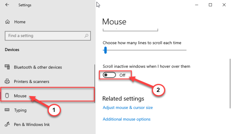 Fix- Mouse is scrolling automatically in Windows 10 / 11