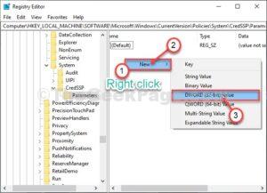 Fix CredSSP Encryption Oracle Remediation Error in Windows 10 , 11