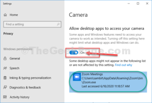 Fix- Zoom camera is not working in Windows 10 / 11
