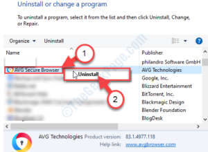 Fix- avg secure browser won't uninstall problem