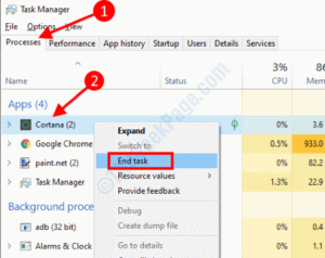 SearchUI.exe Suspended Error on Windows 10 / 11 Fix