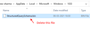 File Explorer error “No items match your search” in Windows 10 / 11