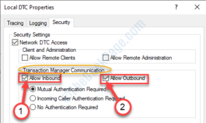 MSDTC encountered an error in Windows 10 Fix
