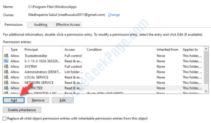Fix Cannot access WindowsApps Folder in Windows 10 / 11