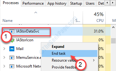 IAStorDataSvc High CPU usage in Windows 10