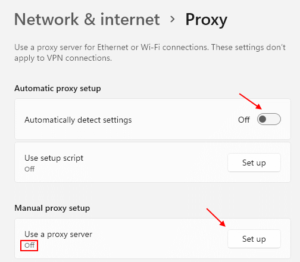 Proxy Server not turning Off in Windows 11/10 Fix