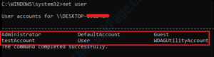 Net User Command usage guide In Windows 10/11