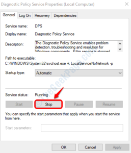 Service Host: Diagnostic Policy Service Using High Memory Fix