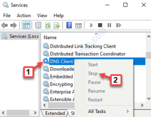 Start Stop option of DNS Client Service is greyed out in Service ...