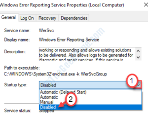 How to disable Windows problem reporting in Windows 10