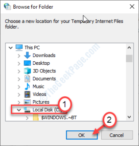 Internet files location has changed in Windows 10/10 Fix