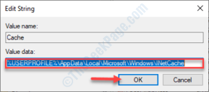 Internet files location has changed in Windows 10/10 Fix