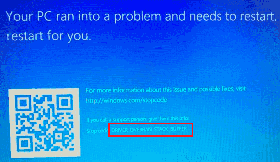 DRIVER OVERRAN STACK BUFFER BSOD Error In Windows 11/10 Fix