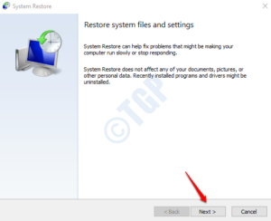 Fix System Restore Not Working Problem In Windows 10