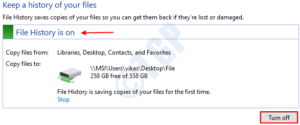 Fix Reconnect Your File History Drive Error In Windows 10
