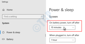 How To Change time after which display turns off in Windows 10