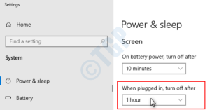 How To Change time after which display turns off in Windows 10