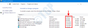 How to Check any Program / Application Installation Date in Windows 10