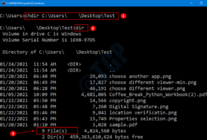 How to know total number of files in a directory in windows 10 / 11