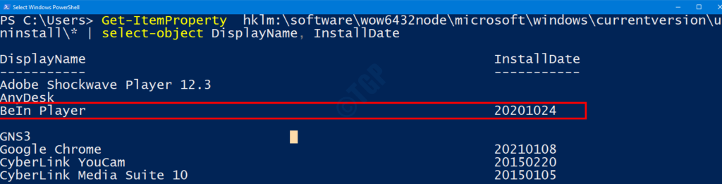 How to Check any Program / Application Installation Date in Windows 10